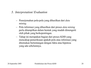 pendahuluan dan proses kdd | PPT