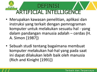 Pertemuan 01 Definisi Artificial Intelligence | PPT