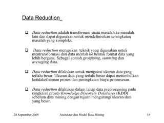 Arsitektur dan model data mining | PDF