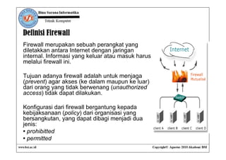 Pertemuan05 firewall | PPT
