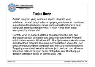 Pertemuan09 virus,trojandanworm | PDF