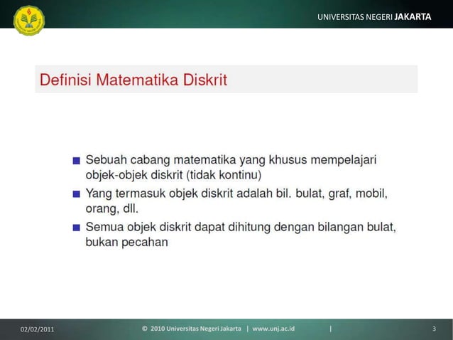 Matematika Diskrit (1) | PPTX
