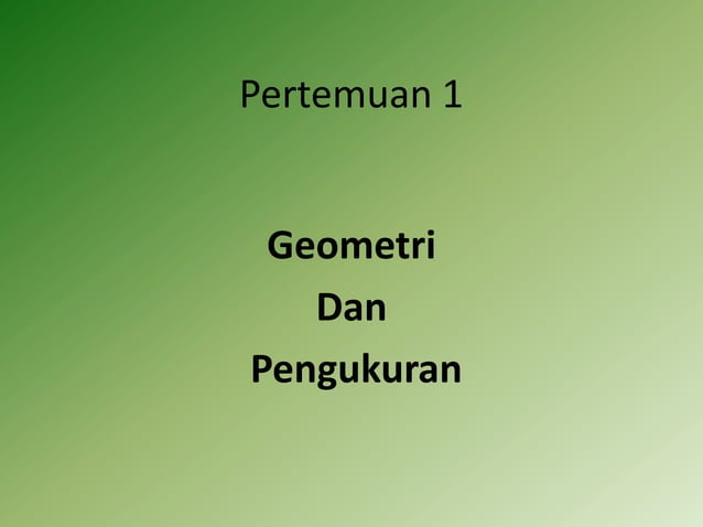 Pertemuan 1 | PPTX