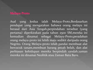 asal usul bangsa melayu | PPTX