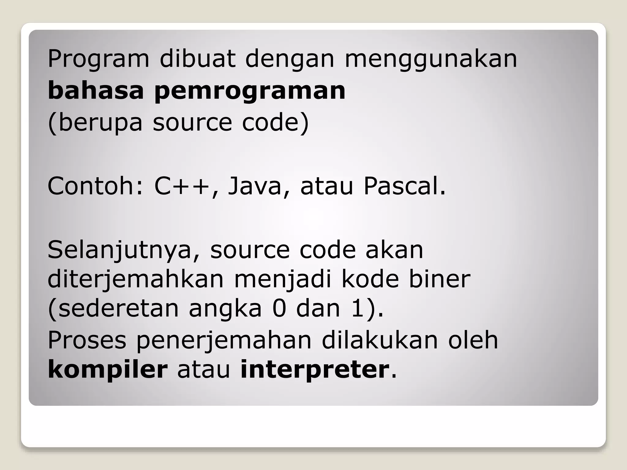 Pertemuan 1 algoritma | PPT