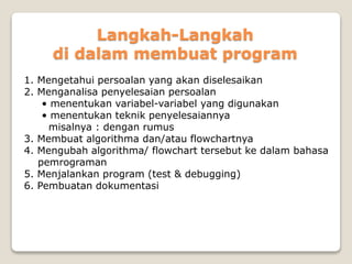 Pertemuan 1 algoritma | PPT