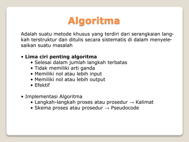 Pertemuan 1 algoritma | PPT