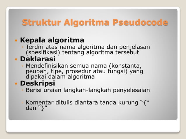 Pertemuan 1 algoritma | PPT