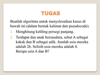 Pertemuan 1 algoritma | PPT