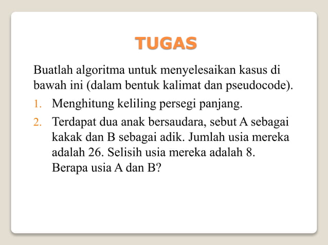 Pertemuan 1 algoritma | PPT