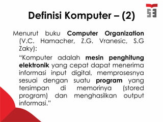 Pertemuan 1 Dasar Komputer | PPTX