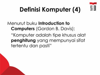 Pertemuan 1 Dasar Komputer | PPTX
