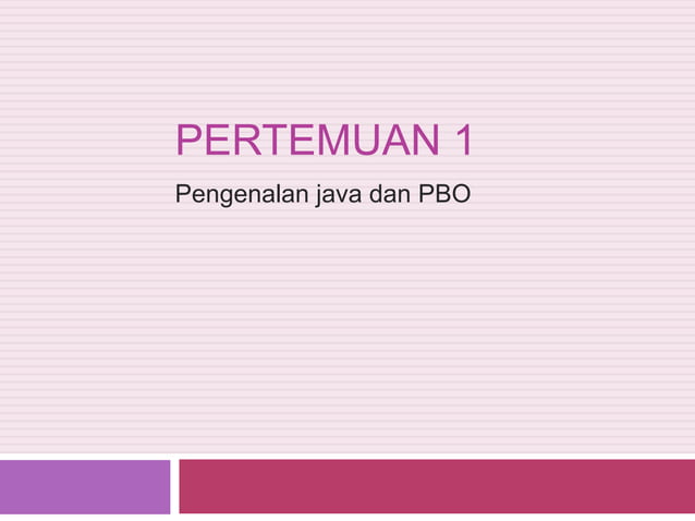 chapter 1 Java Introduction And PBO | PPTX