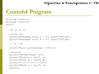 Pertemuan 1 : Algoritma & Pemrograman | PPT