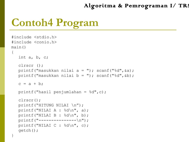 Pertemuan 1 : Algoritma & Pemrograman | PPT