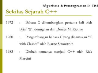 Pertemuan 1 : Algoritma & Pemrograman | PPT