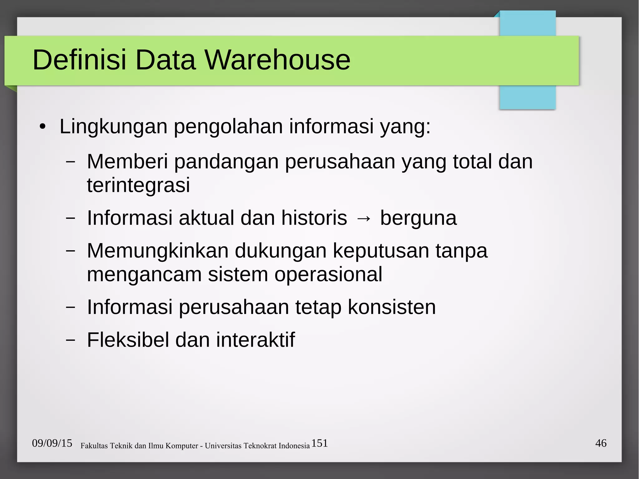 Konsep Dasar Data Warehouse | PDF