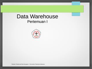 Konsep Dasar Data Warehouse | PDF