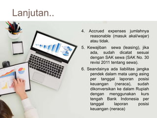 pemeriksaan liabilitas jangka pendek AUDITING 2 | PPTX