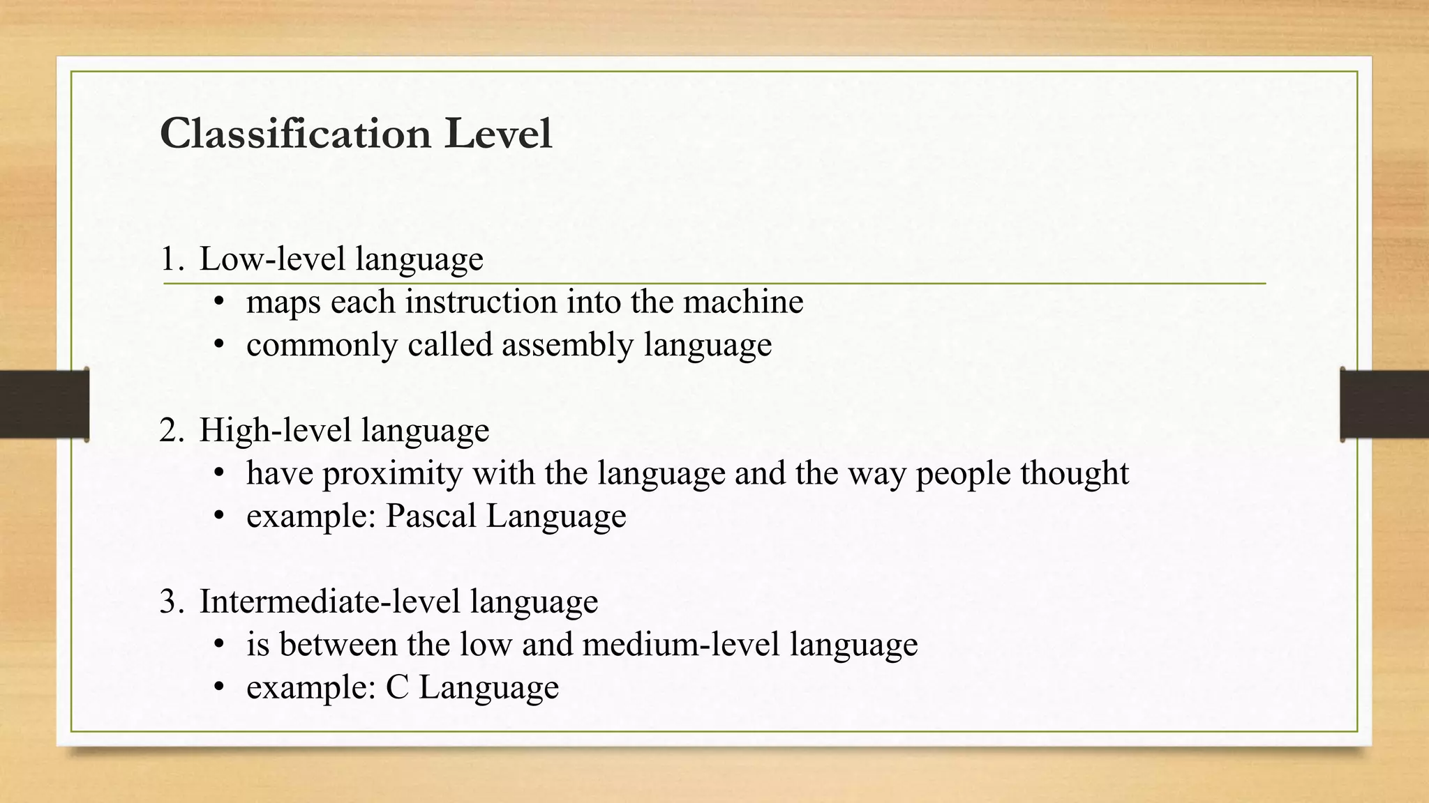 Pengantar Bahasa Pemrograman | PPTX