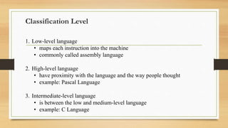 Pengantar Bahasa Pemrograman | PPTX