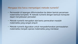 Metode Numerik Hybrid, pertemuan pertama | PPTX