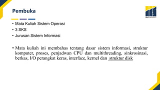 Pertemuan 1 sistem operasi dan struktur dari sistem operasi | PPT