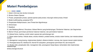Pertemuan 1 sistem operasi dan struktur dari sistem operasi | PPT