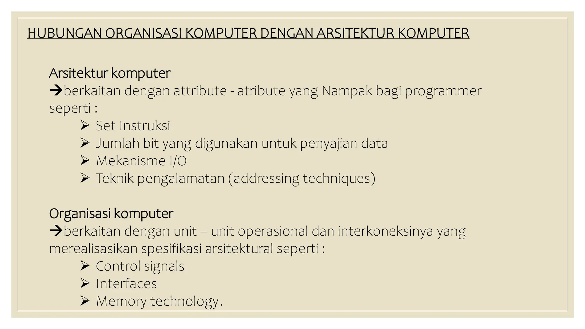 Pertemuan 1_Organisasi dan Arsitektur Komputer | PPTX