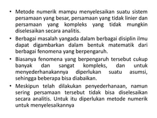 Metode Komputasi, Pentingnya Metode Numerik | PPTX