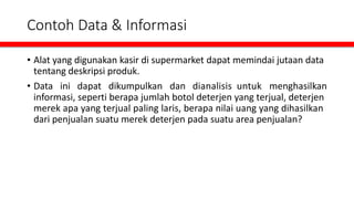 PERTEMUAN 1 SISTEM INFORMASI - PENGANTAR SISTENM INFORMASI | PPTX