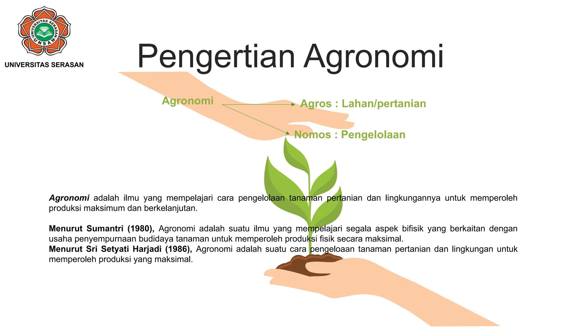 PERTEMUAN 1, ilmu tanaman pada pertanian | PPTX