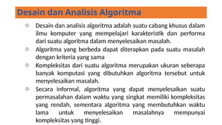 Materi Analisis Algoritma tentang Struktur Data | PPT