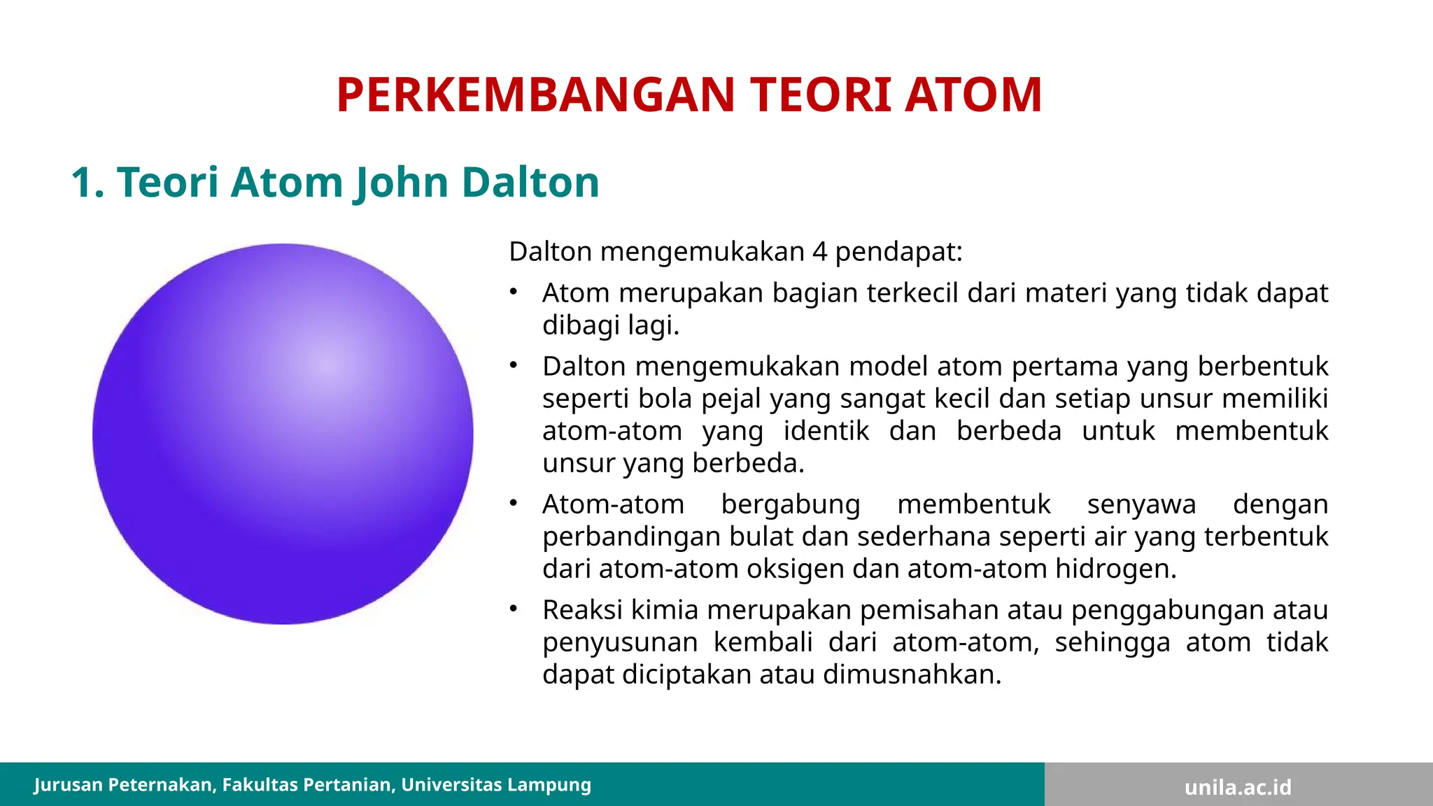 Teori Atom, Sejarah Atom, Unsur, dan Senyawa - Materi Kimia Dasar | PPTX