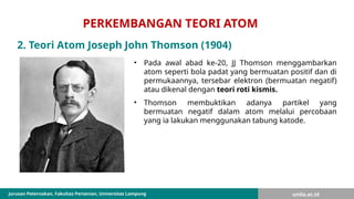 Teori Atom, Sejarah Atom, Unsur, dan Senyawa - Materi Kimia Dasar | PPTX