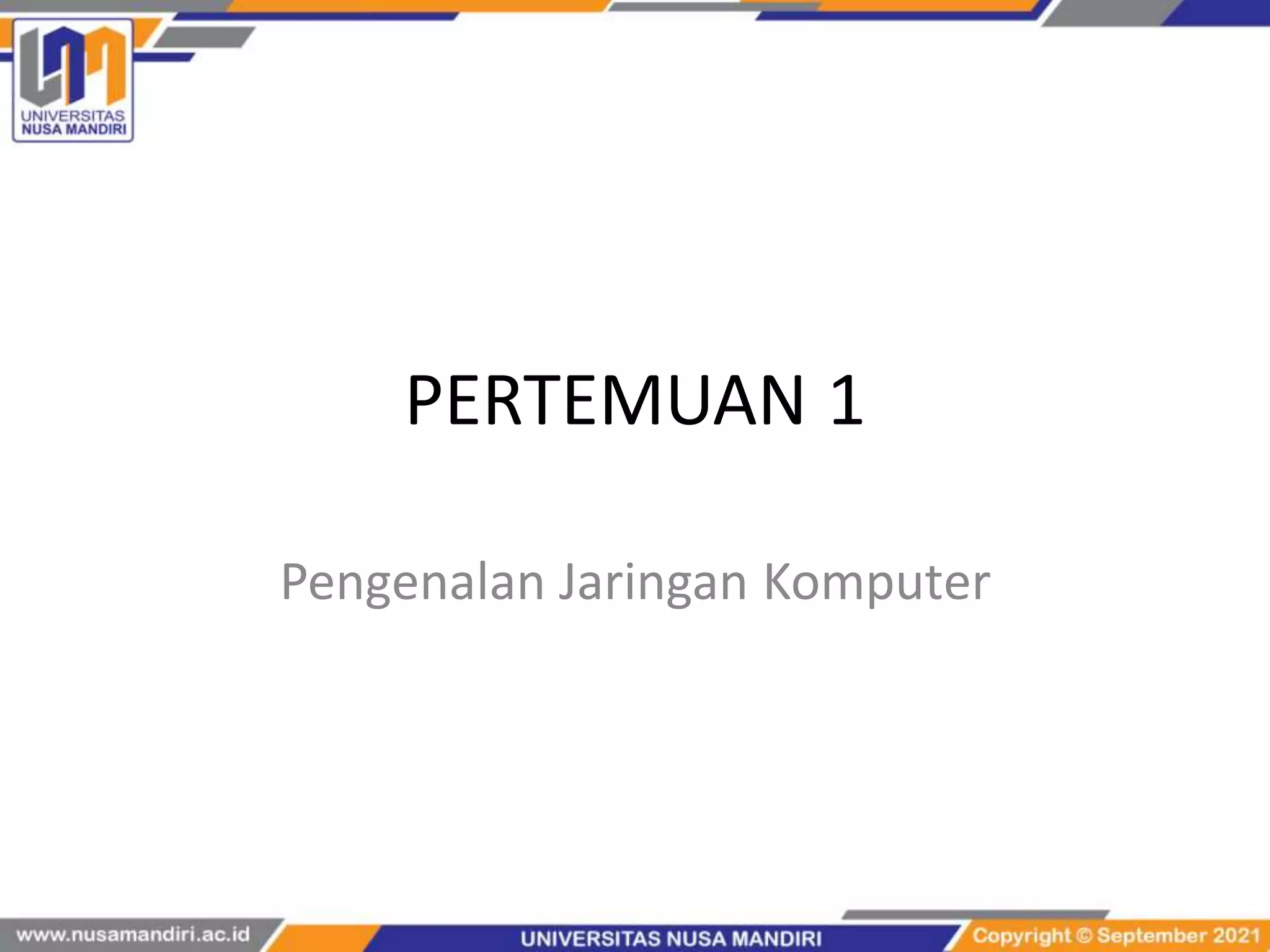 Pertemuan 1 jaringan komputer | PDF
