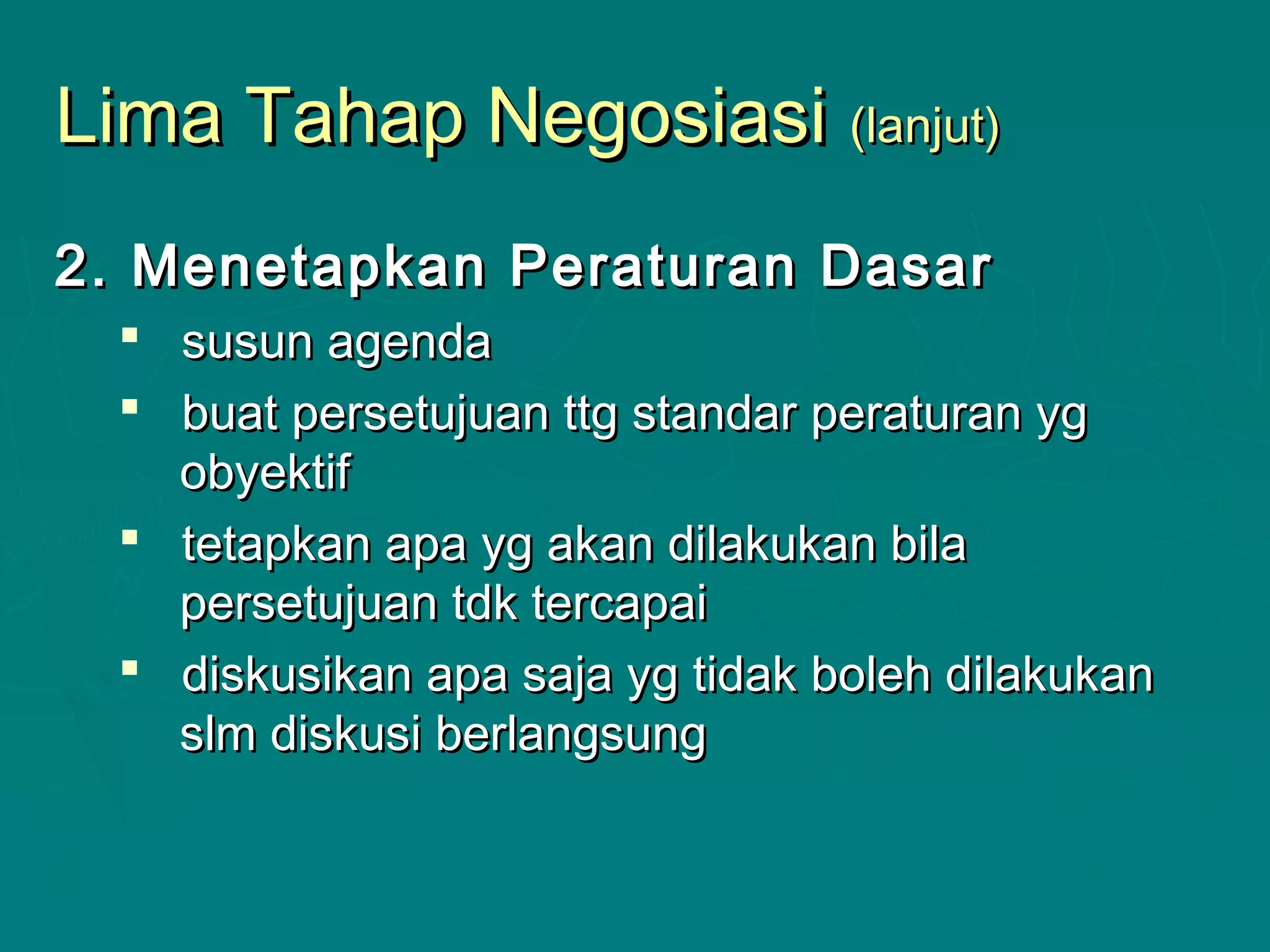 TEKNIK NEGOSIASI - MATERI : NEGOSIASI | PPT