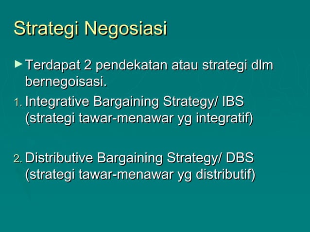 TEKNIK NEGOSIASI - MATERI : NEGOSIASI | PPT