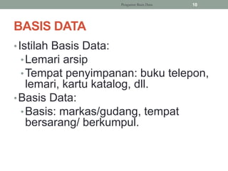 Pertemuan 1 - Pengantar Basis Data untuk kelas xi.ppt