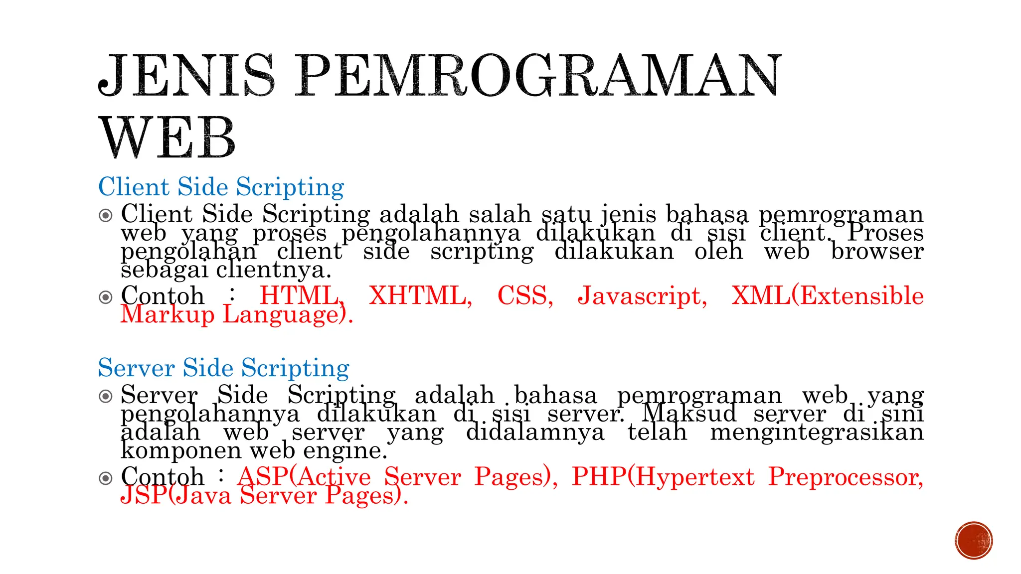 Pemrograman Web 1 - Pengenalan Web Dasar | PPTX