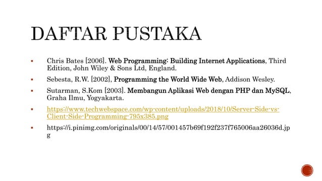 Pemrograman Web 1 - Pengenalan Web Dasar | PPT