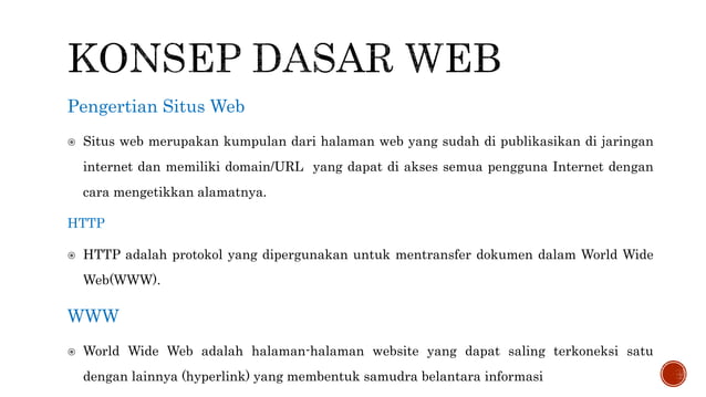 Pemrograman Web 1 - Pengenalan Web Dasar | PPT
