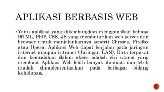 Pemrograman Web 1 - Pengenalan Web Dasar | PPTX