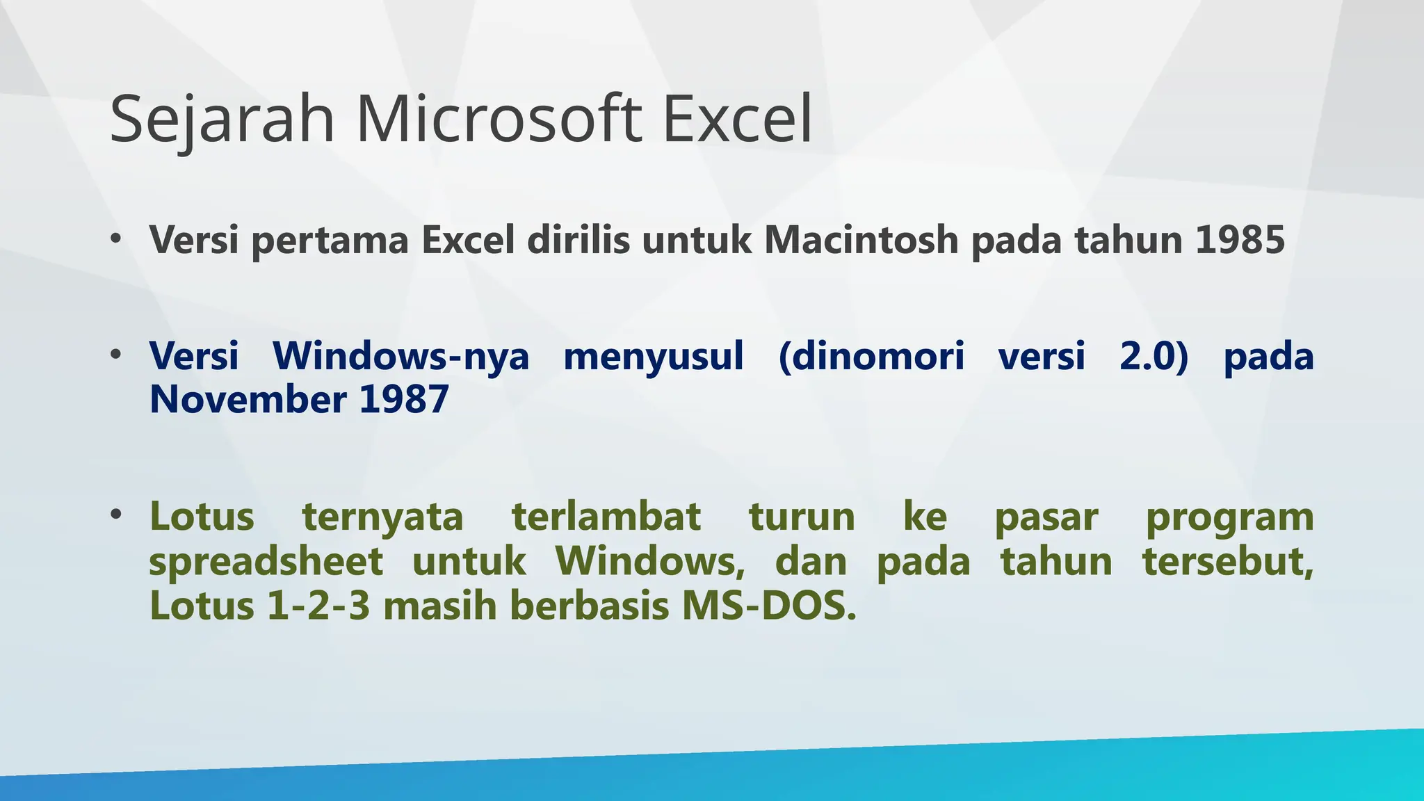Pertemuan 1 - Pengenalan Ms. Excel & Access.pptx
