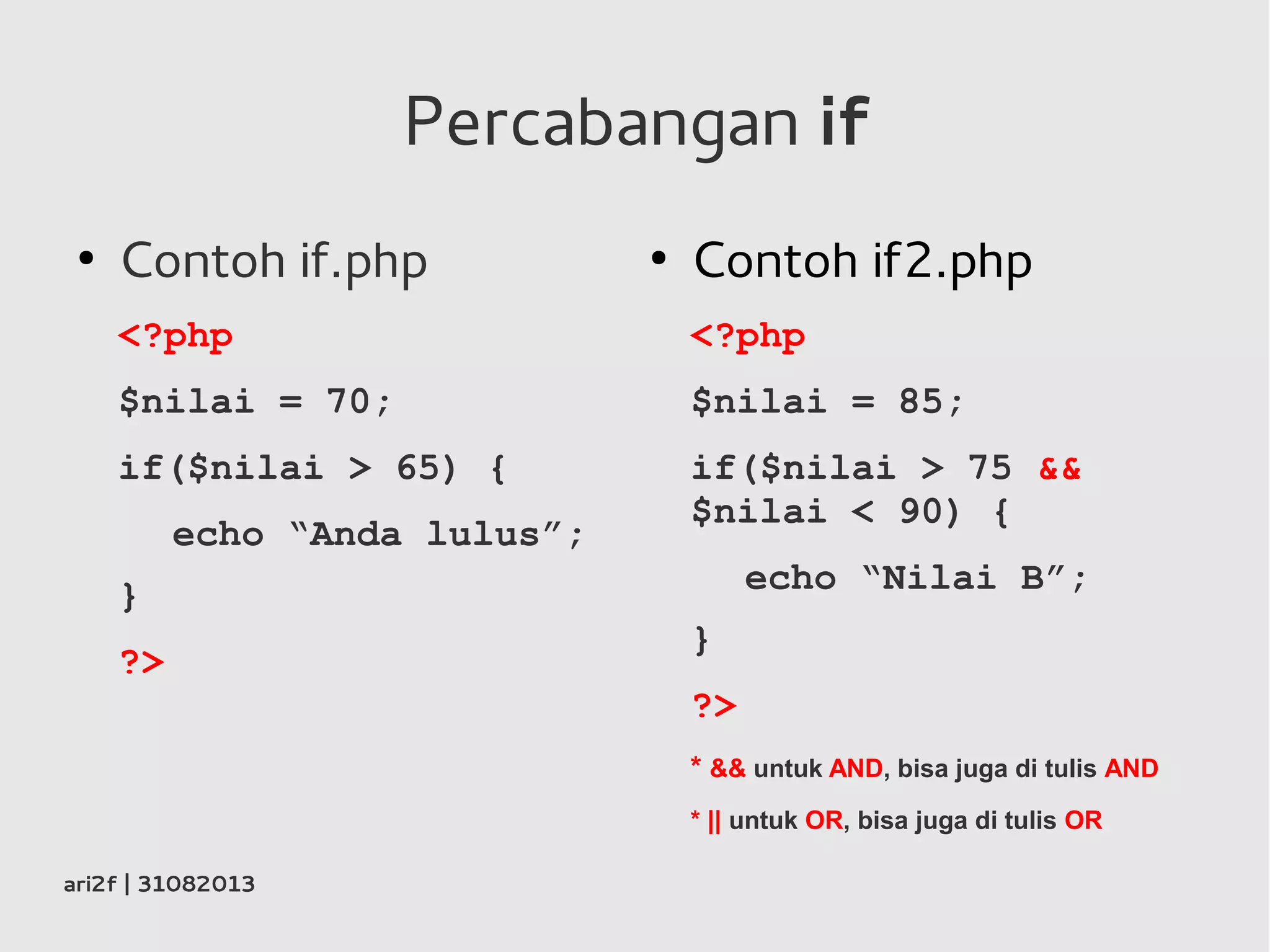 Pertemuan1 - PHP Dasar | PDF