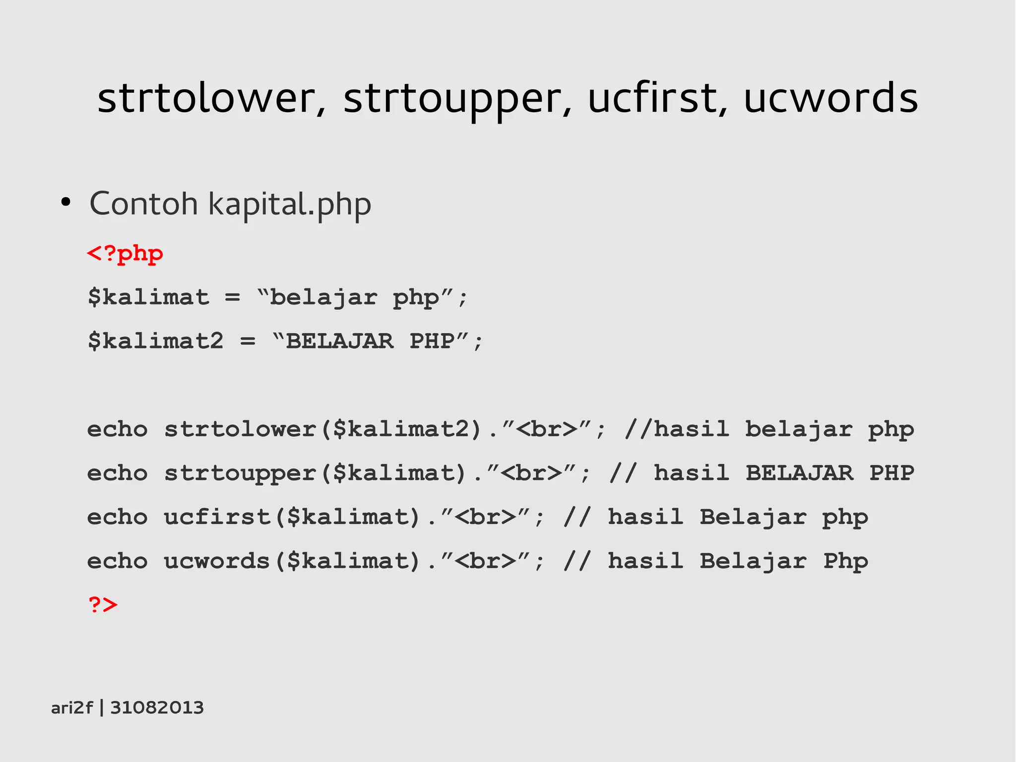 Pertemuan1 - PHP Dasar | PDF