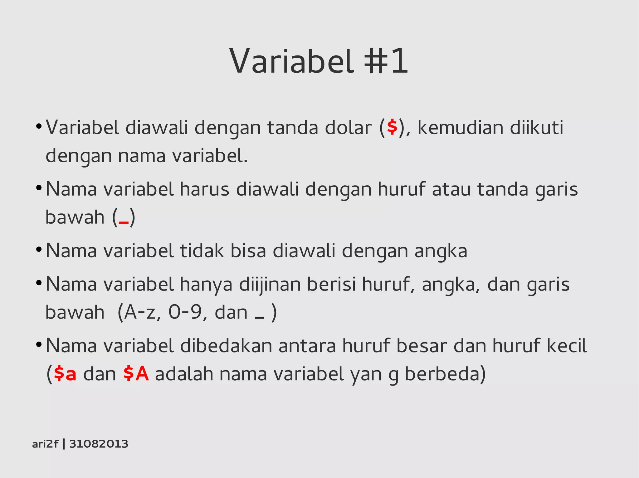 Pertemuan1 - PHP Dasar | PDF