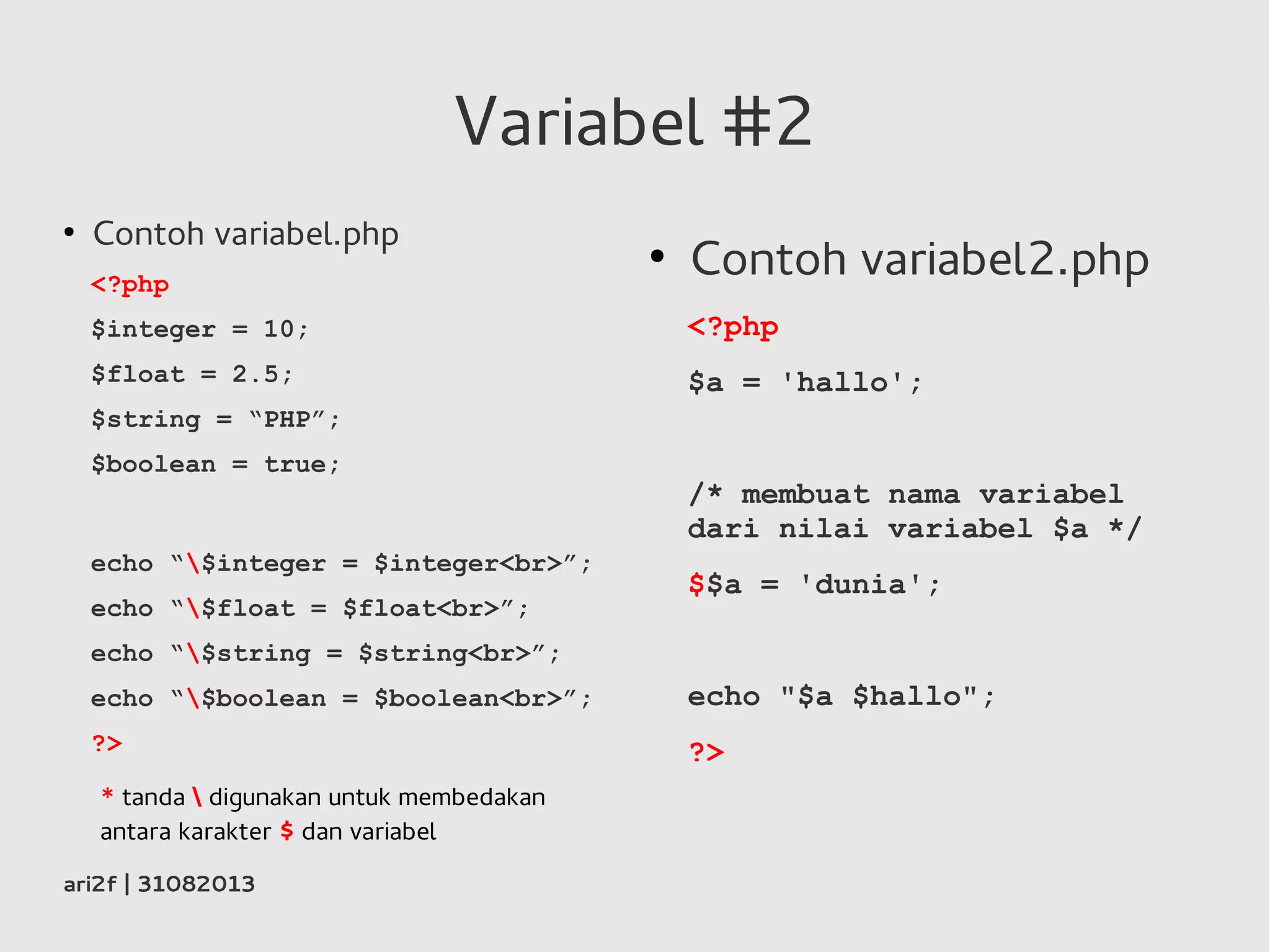 Pertemuan1 - PHP Dasar | PDF