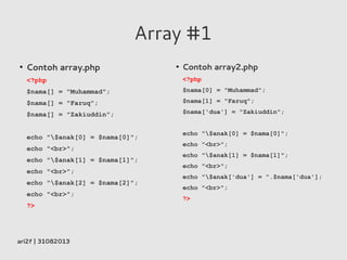 Pertemuan1 - PHP Dasar | PDF