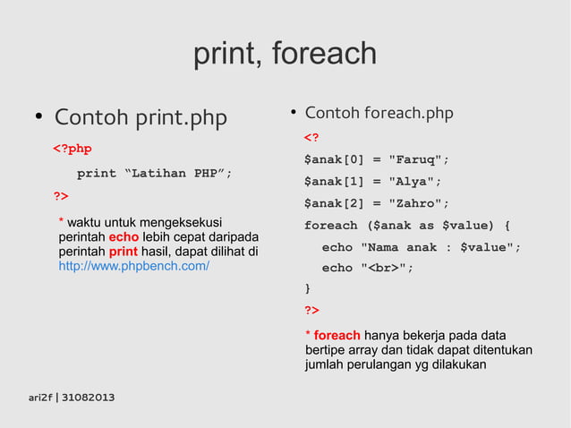 Pertemuan1 - PHP Dasar | PDF